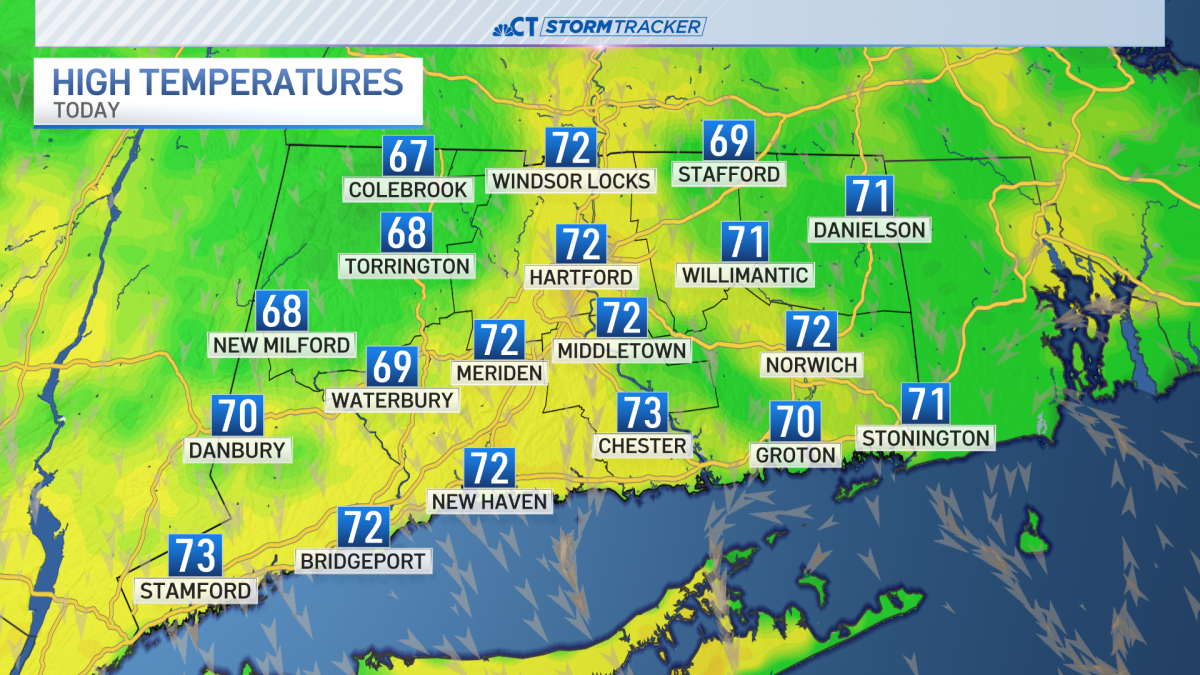 Cooler temps and tracking scattered showers for Thursday – NBC Connecticut