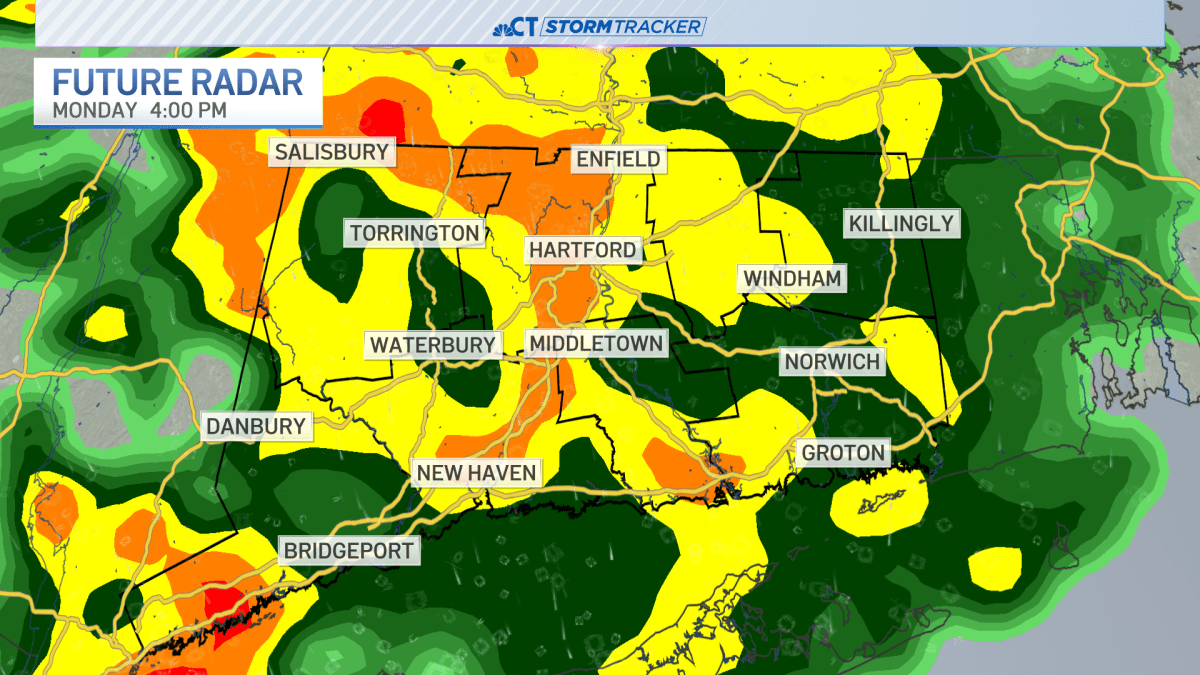 Heavy rain develops by Monday afternoon and evening – NBC Connecticut